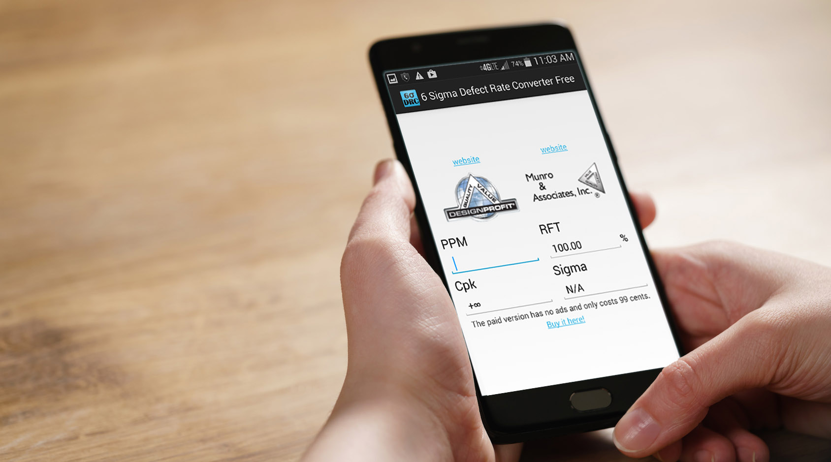 Six Sigma DRC App | Design Profit